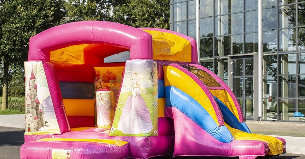 Hüpfburg Mini Mini Prinzessin mit Rutsche - Hüpfburg-Shop.de