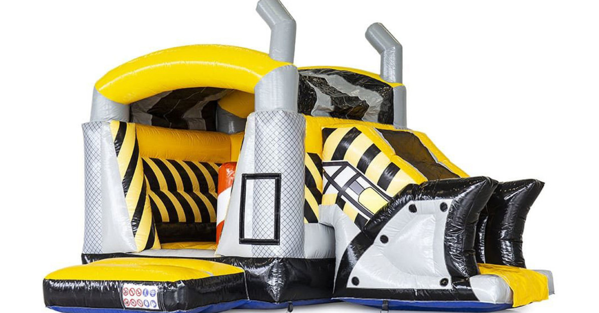 Hüpfburg Mini Mini Bagger mit Rutsche - Hüpfburg-Shop.de